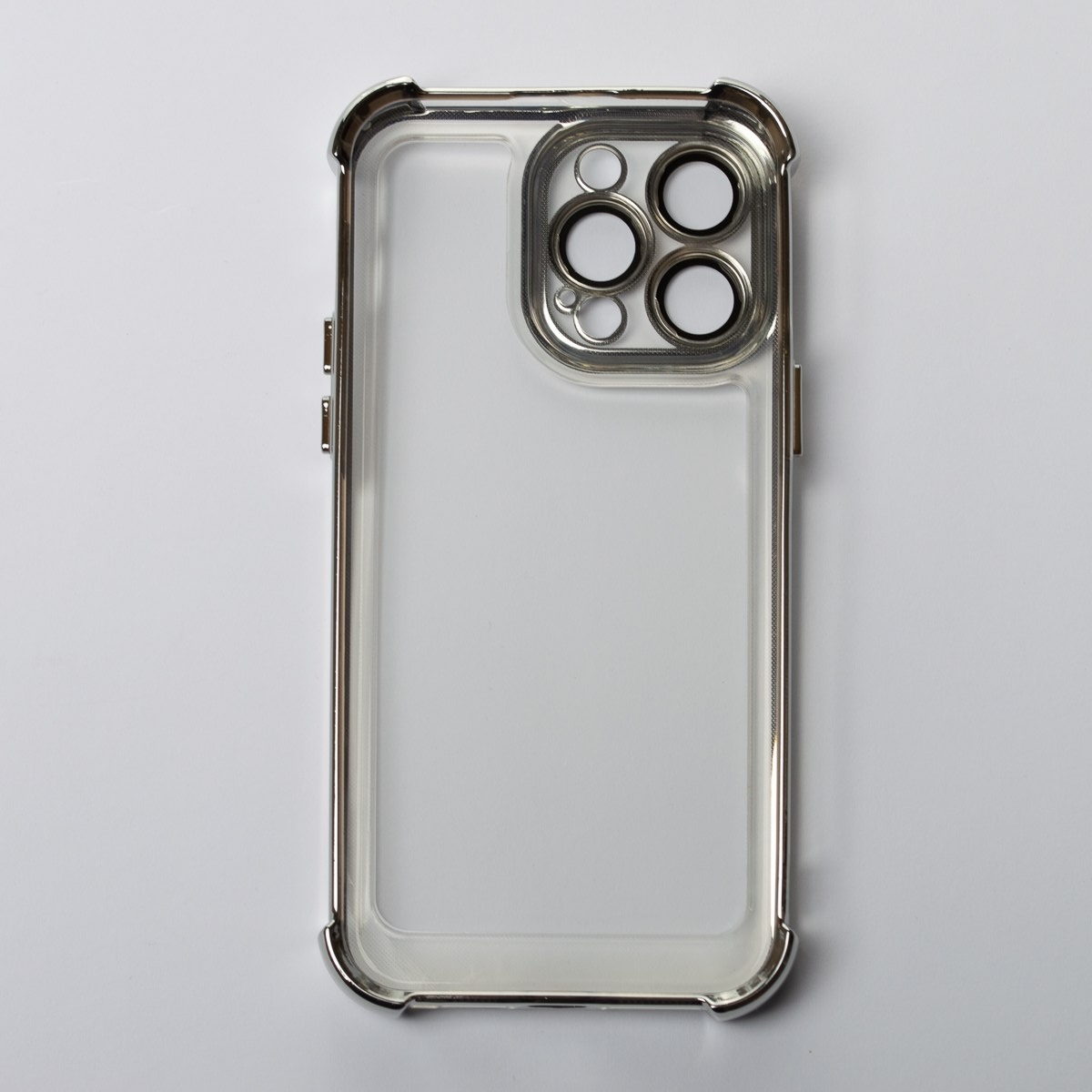 Пластиковый чехол FRAME CORNER для iPhone 13 Pro Max серебряный ...